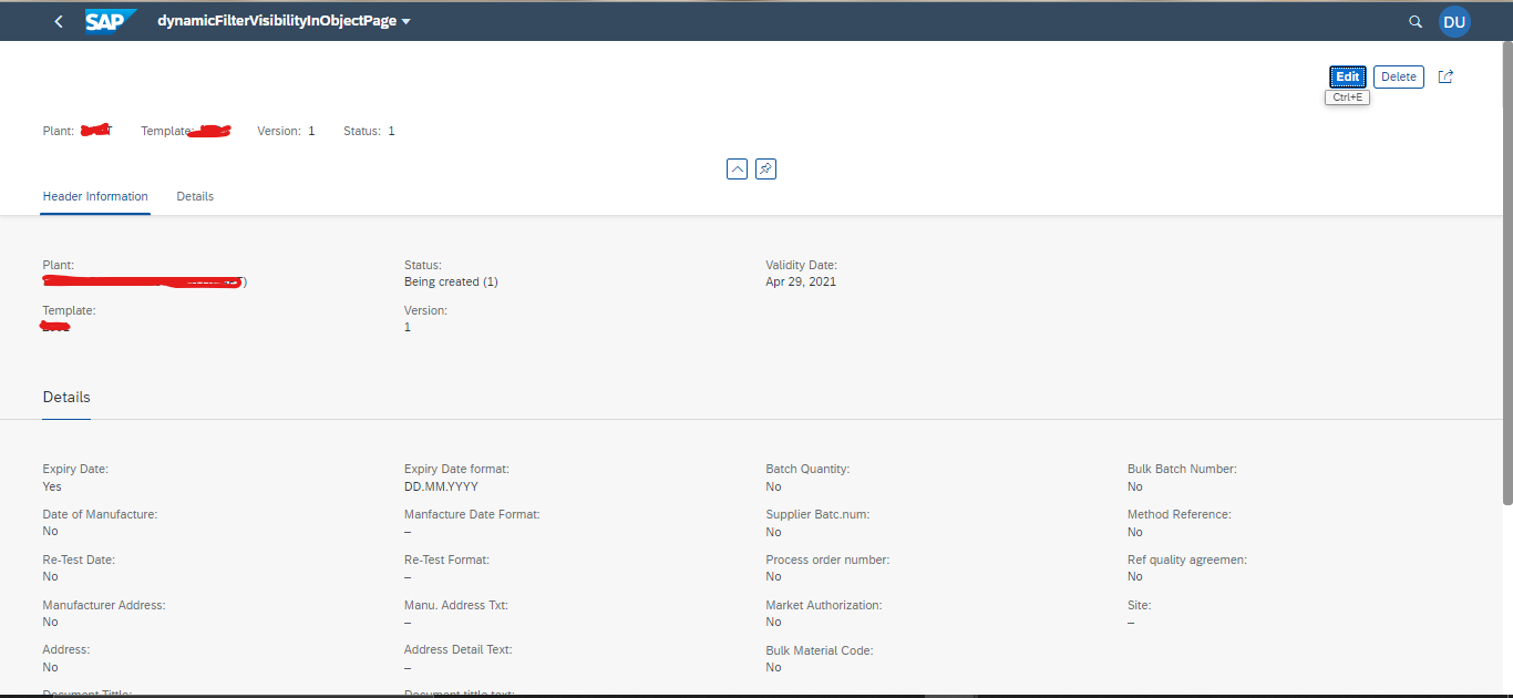 Fiori Elements List Report Object Page Enabledisablehideunhide Input Field Based On
