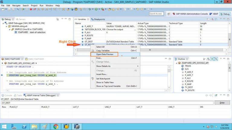 ABAP on SAP HANA. Part III. Debugging in ADT - ERP Q&A