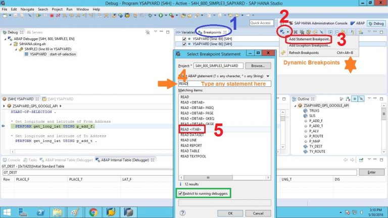 Abap On Sap Hana Part Iii Debugging In Adt Erp Qanda