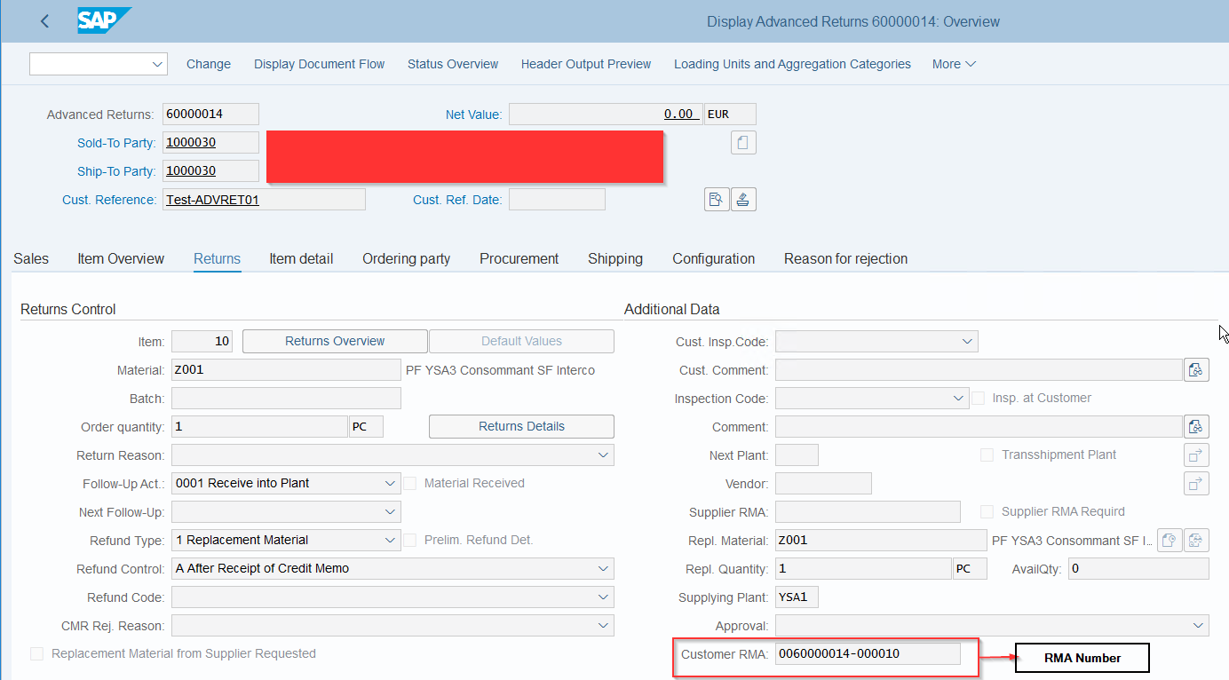 Advanced Customer Return management with Material replacement in SAP SD ...