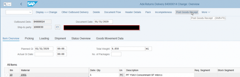 Advanced Customer Return Management