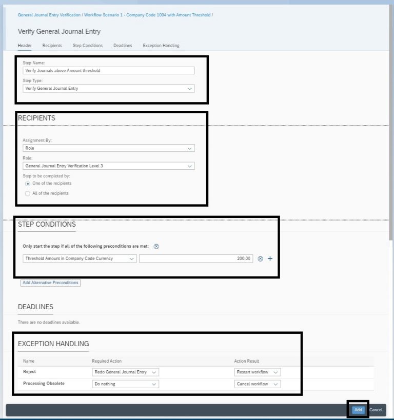 Configuring Workflow: Verify Journal Entries in S/4HANA 1909