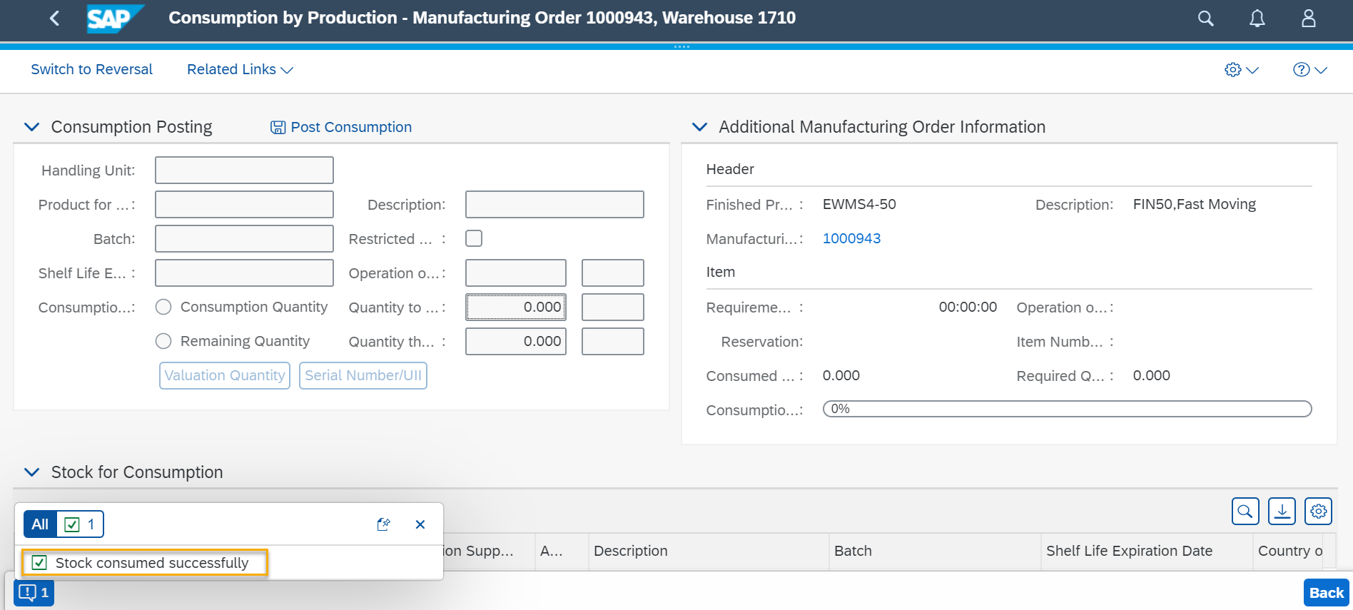 Efficient Production Integration in S/4HANA EWM
