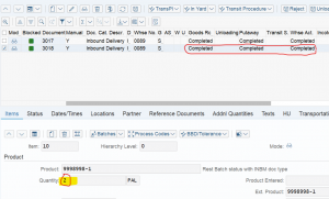 RF Receipt and Reversal: Efficient Handling Units Process