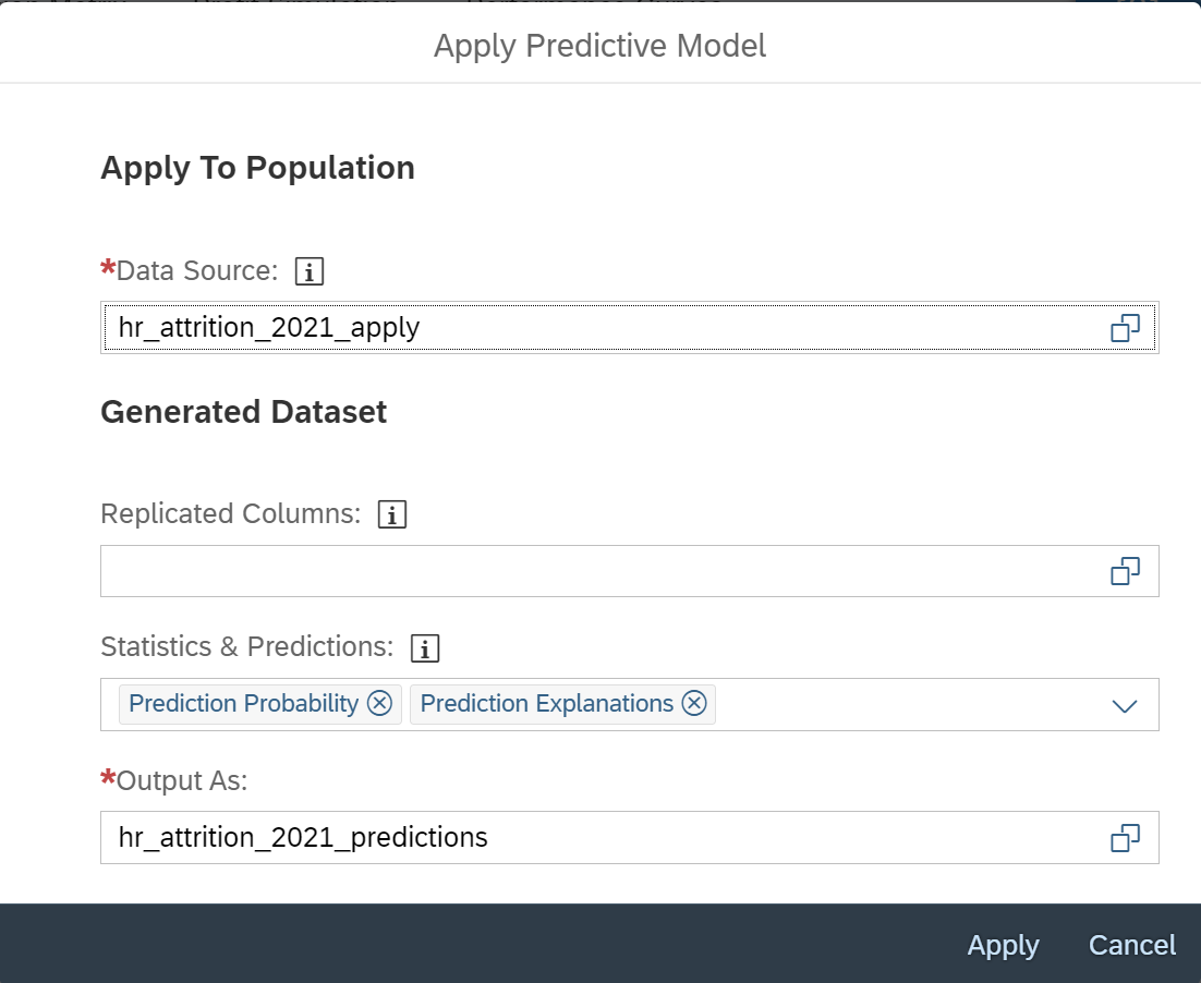 SAP Analytics Cloud: Classification Model Explanations
