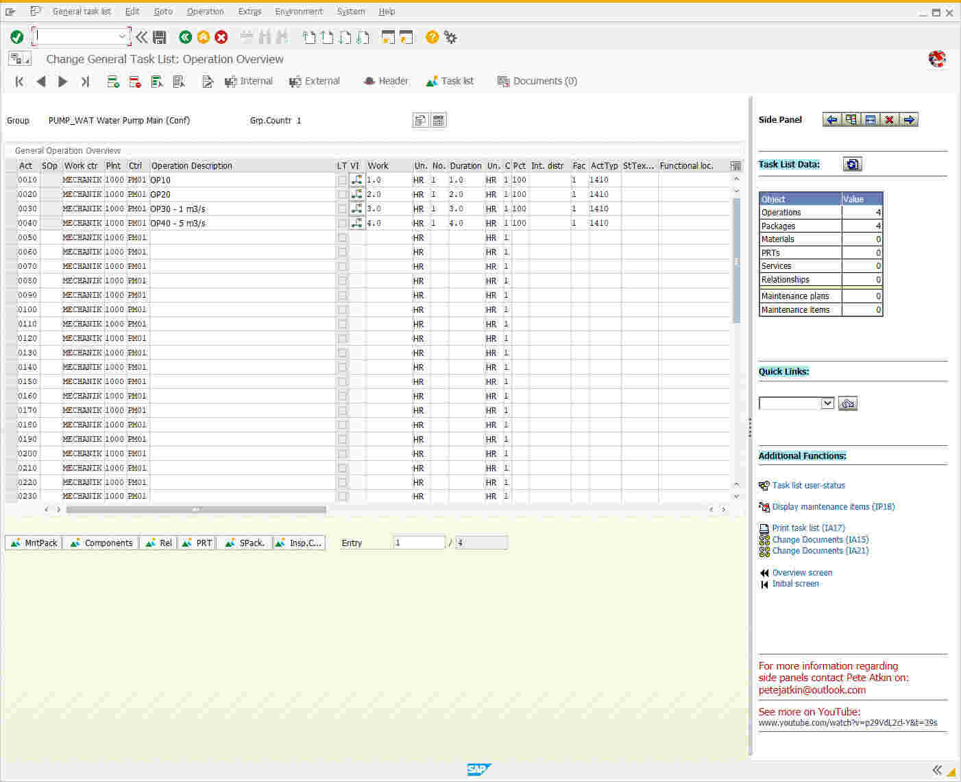 PM/CS: Configurable Task List without using the Equipment Configuration Tab - ERP Q&A