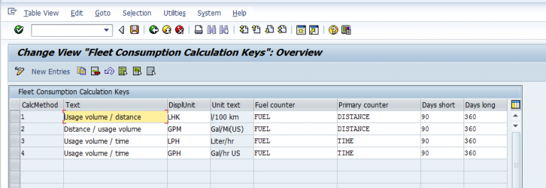 Fleet Management: SAP Configuration Steps with Rationale