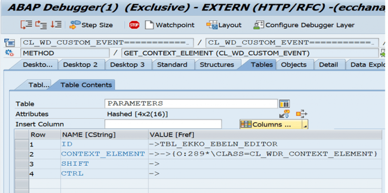 Table with Link to action UI element in Webdynpro - ERP Q&A
