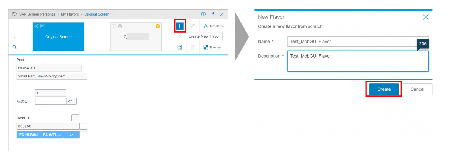 Personalize SAP EWM RFUI Screen with EWM_MOBGUI Service