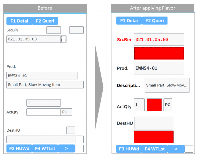 Personalize SAP EWM RFUI Screen with EWM_MOBGUI Service