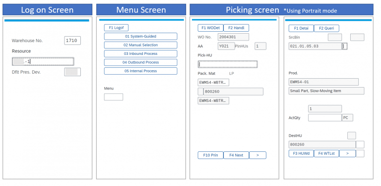 Personalize SAP EWM RFUI Screen with EWM_MOBGUI Service