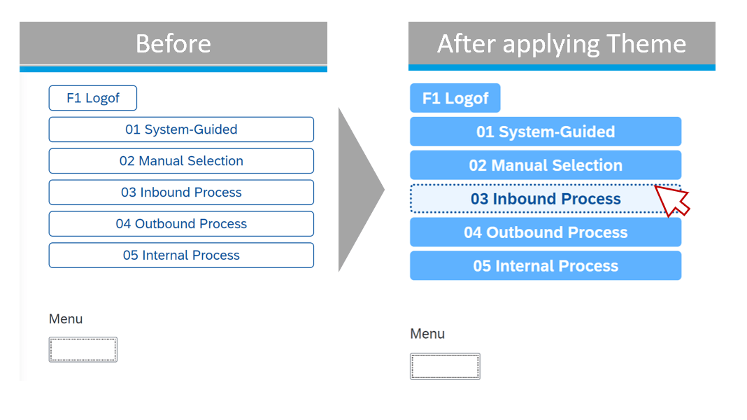 Personalize SAP EWM RFUI Screen with EWM_MOBGUI Service
