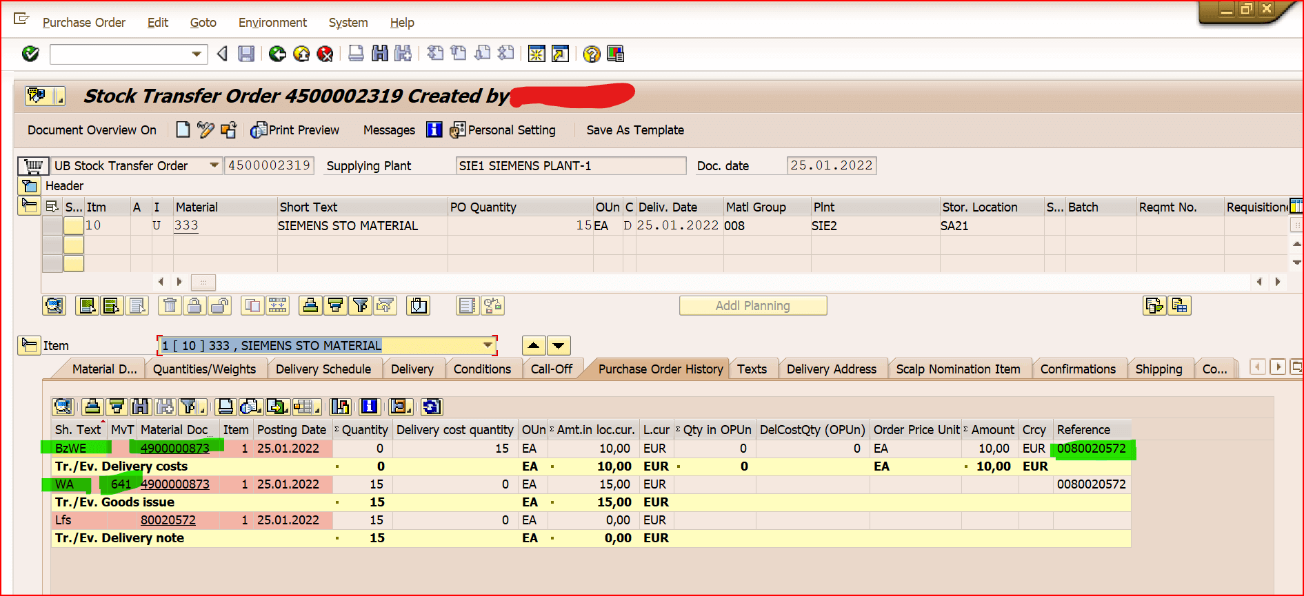 Intracompany STO for EWM managed warehouse