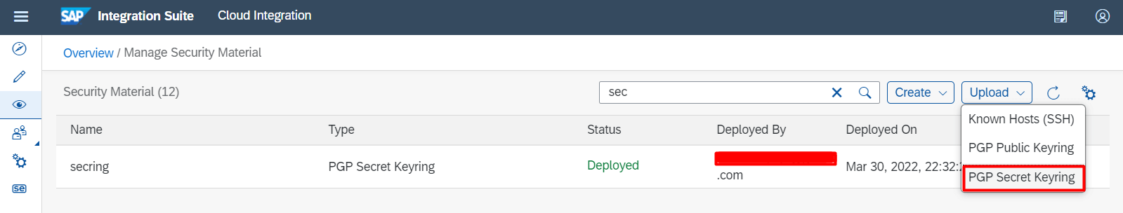 SAP CPI – Encryption and Decryption using PGP keys