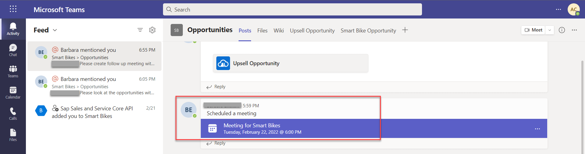 Microsoft Teams Integration With Sap Cloud For Customer Sharing Workspaces And Deal Rooms