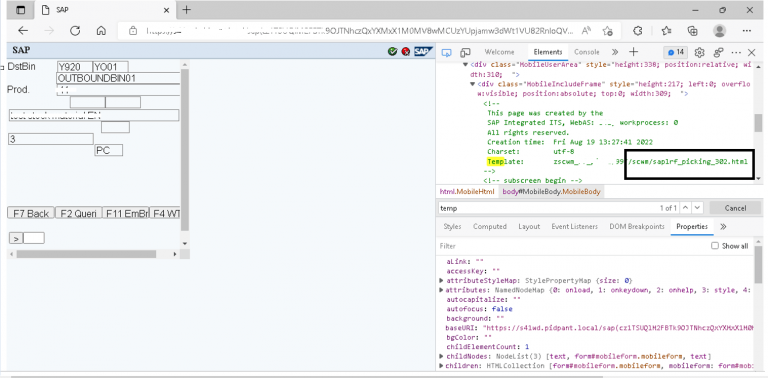 Developments in SAP EWM RF