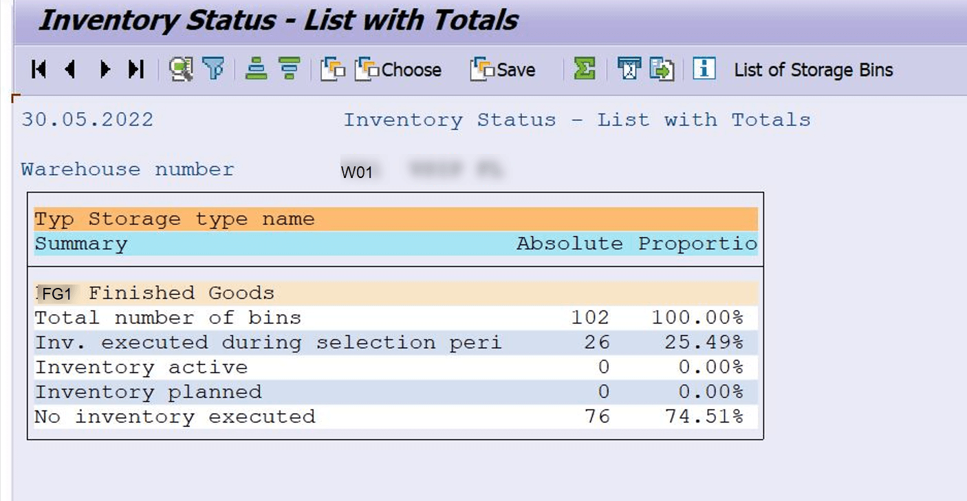 Compare Physical Inventory IM – WM – EWM