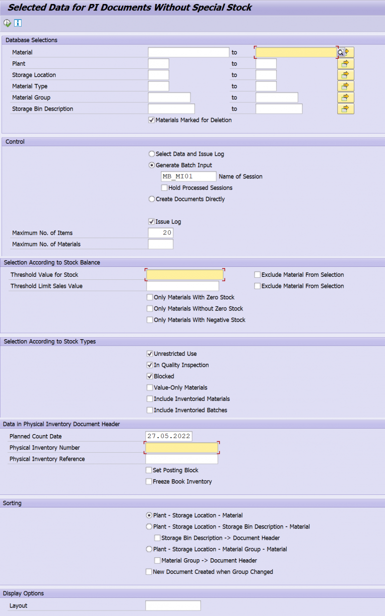Compare Physical Inventory IM – WM – EWM