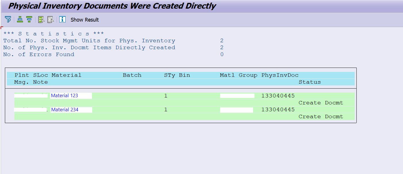 Compare Physical Inventory IM – WM – EWM