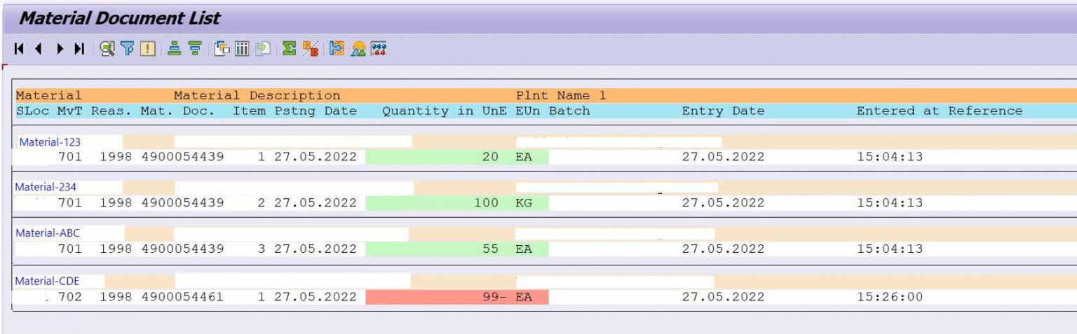 Compare Physical Inventory IM – WM – EWM