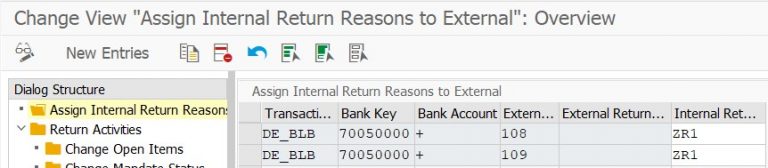 Direct Debit Returns in Bank Statement