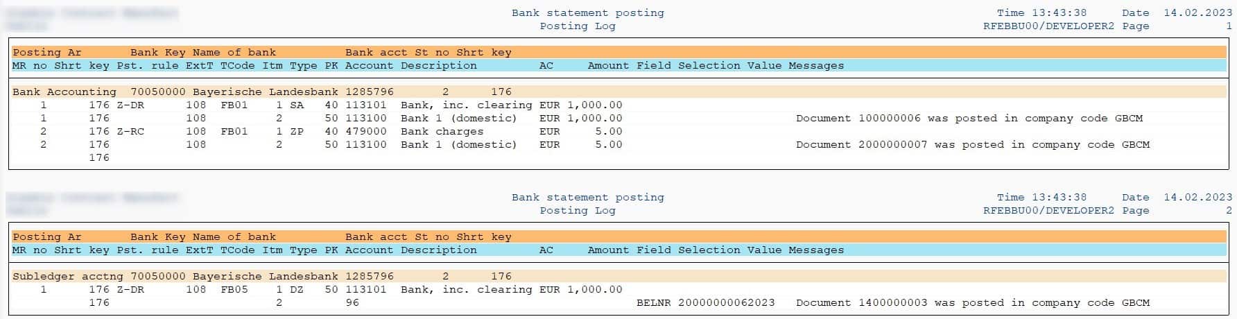 Direct Debit Returns in Bank Statement