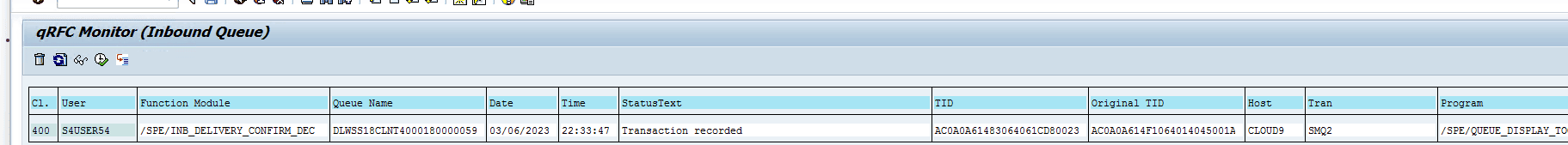 Queue Contents Editing for Failed Queues from EWM to ERP