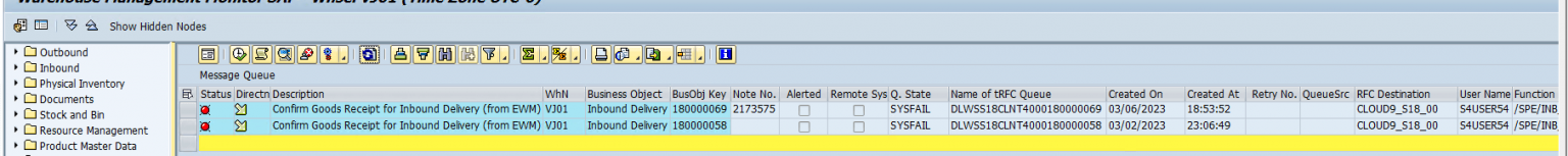 Queue Contents Editing for Failed Queues from EWM to ERP - ERP Q&A