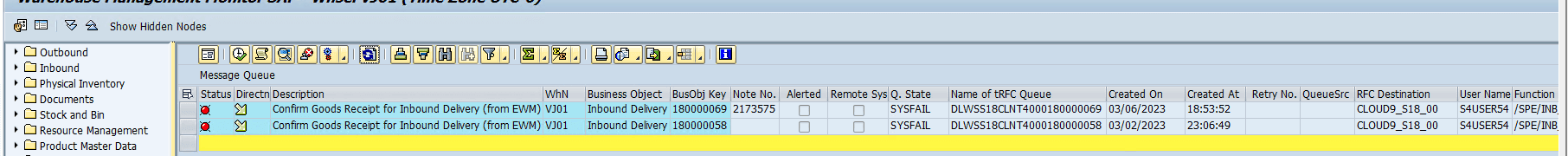 Queue Contents Editing for Failed Queues from EWM to ERP - ERP Q&A