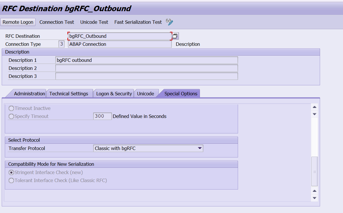 Creation of bgRFC and calling in a program