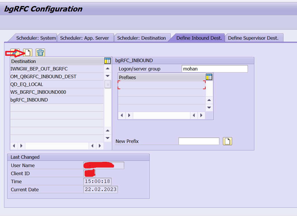 Creation of bgRFC and calling in a program