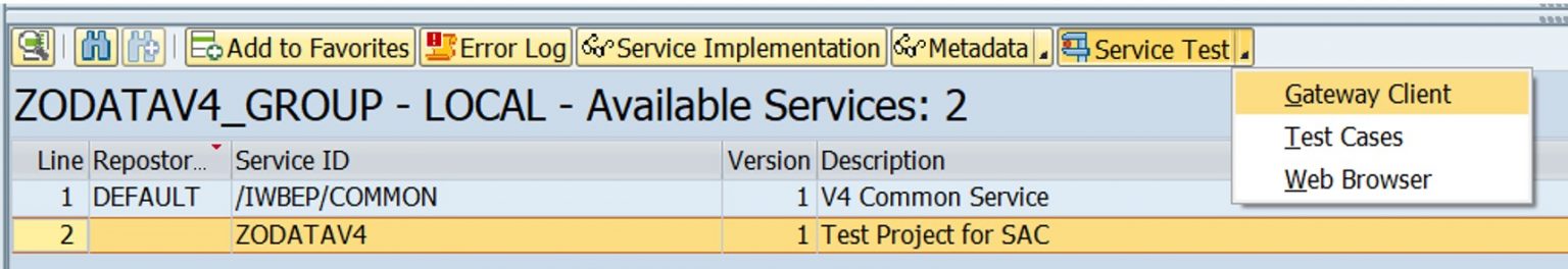 How to call a BW ABAP-Backend from SAC Analytic Application
