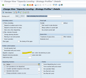 Capacity leveling Overall profiles – Configuration