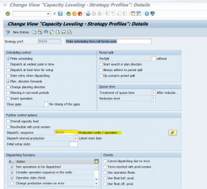 Capacity leveling Overall profiles – Configuration