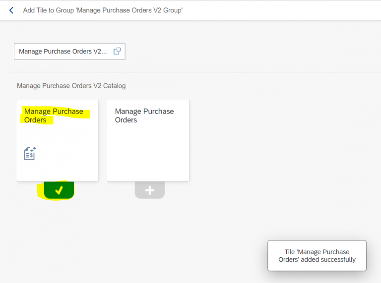 Configuring SAP Fiori Standard App: Manage Purchase Orders V2