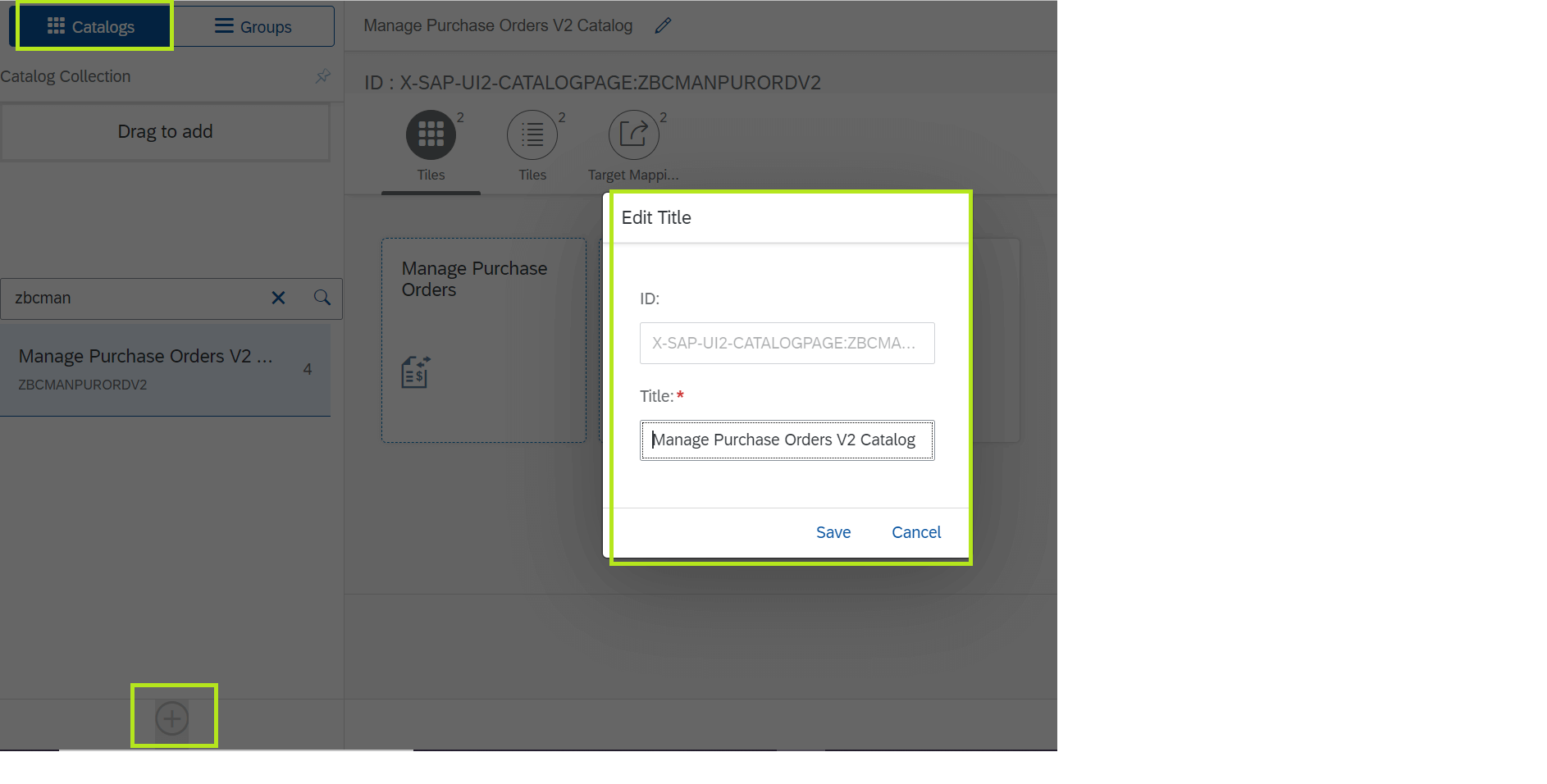 Configuring SAP Fiori Standard App: Manage Purchase Orders V2