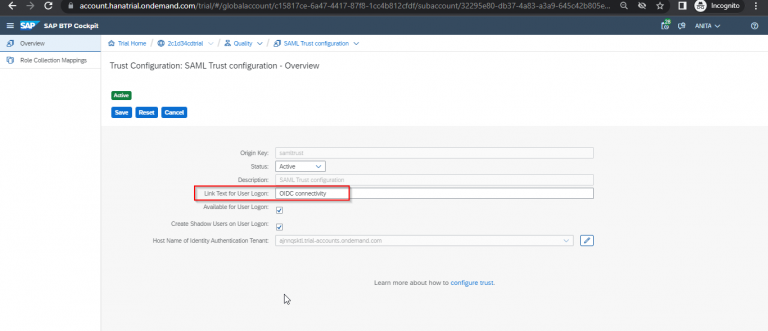 Migrate Trust Configuration From Saml To Oidc In Btp Subaccount Erp Qanda