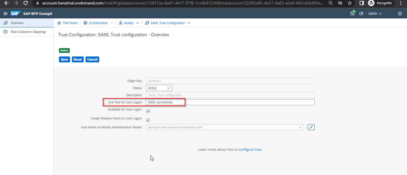 Migrate Trust Configuration From Saml To Oidc In Btp Subaccount Erp Qanda