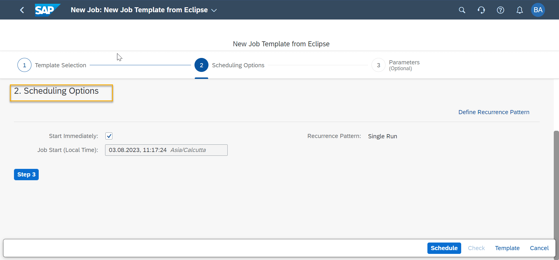 Create Application Logs and attach it to Application Job in ABAP Cloud