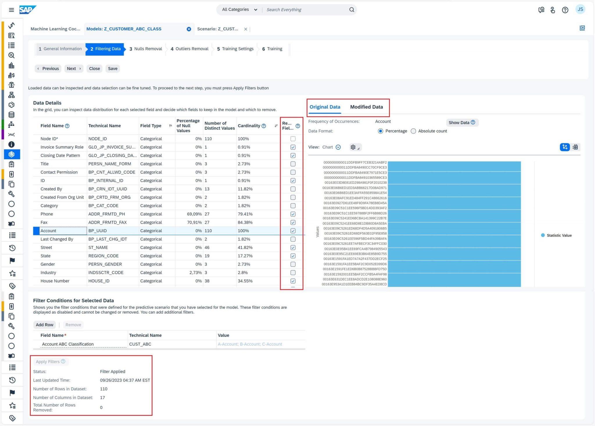 Customer ABC Classification Proposal in Machine Learning Cockpit - ERP Q&A