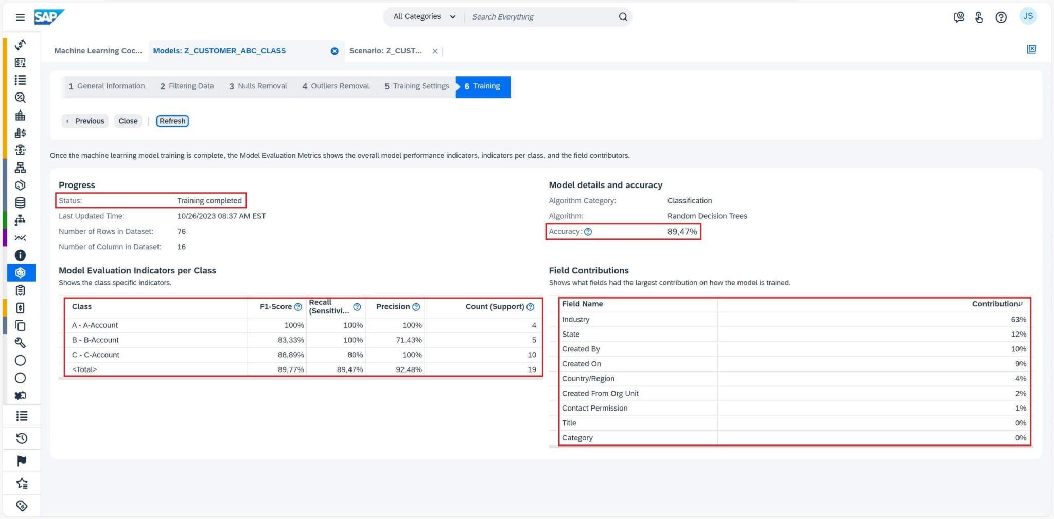 Customer ABC Classification Proposal in Machine Learning Cockpit