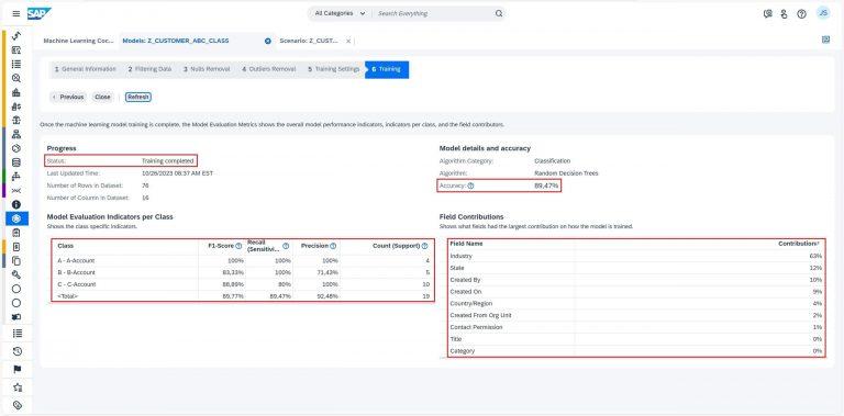 Customer ABC Classification Proposal in Machine Learning Cockpit - ERP Q&A
