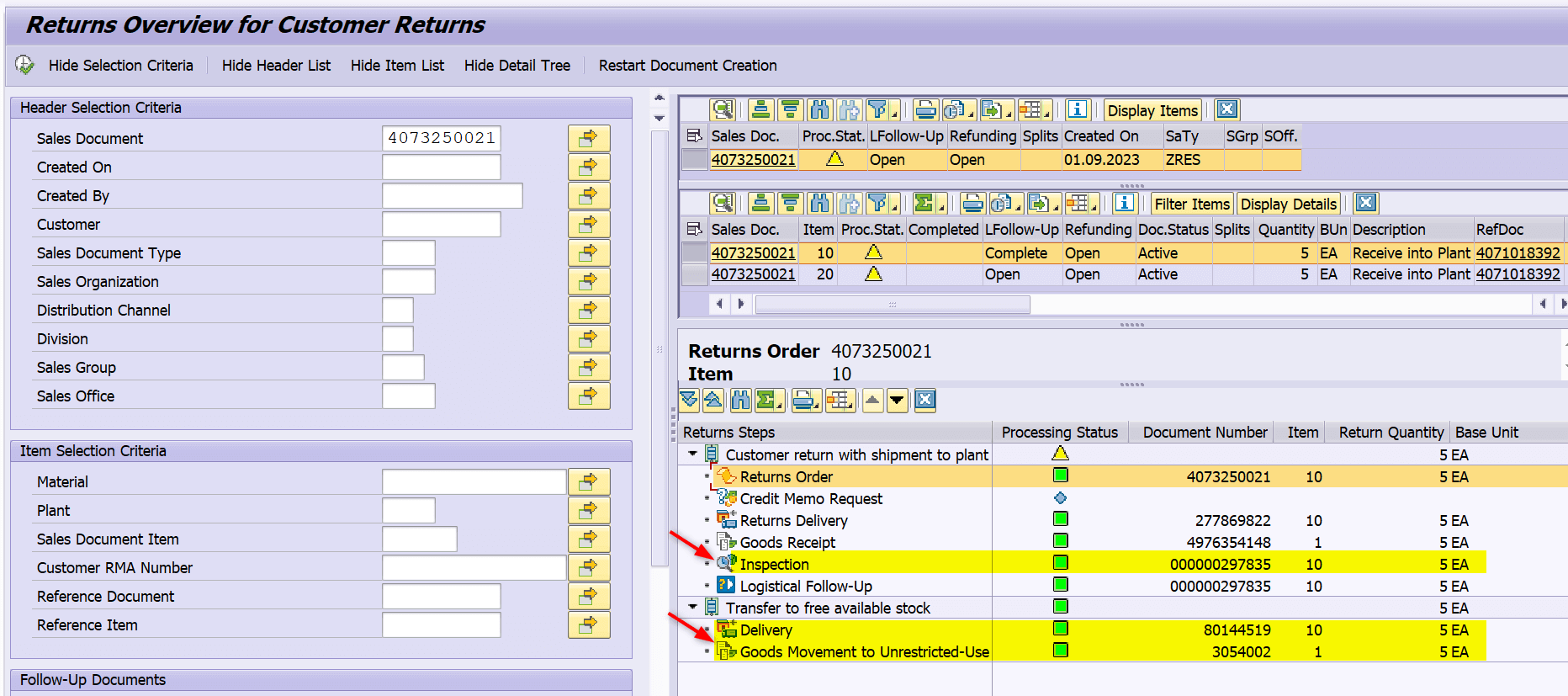 EWM – ARM Advanced Returns Management integration with EWM - ERP Q&A