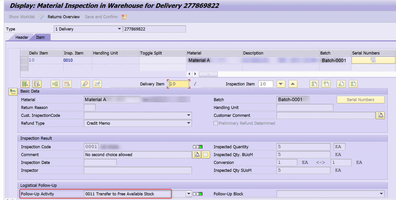 EWM – ARM Advanced Returns Management integration with EWM - ERP Q&A
