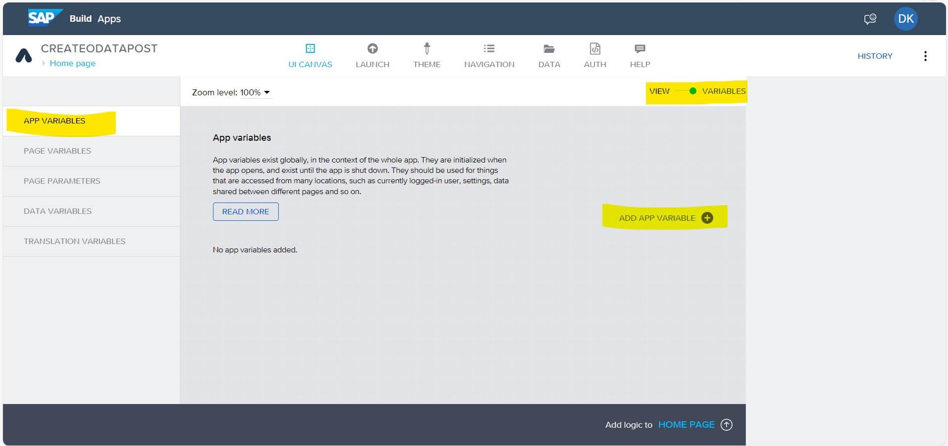 Execute ODATA POST Call in SAP Build Apps