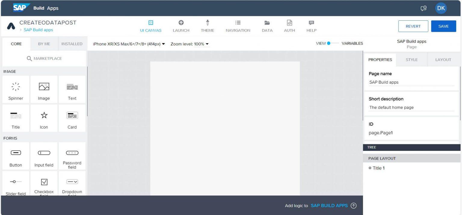 Execute ODATA POST Call in SAP Build Apps