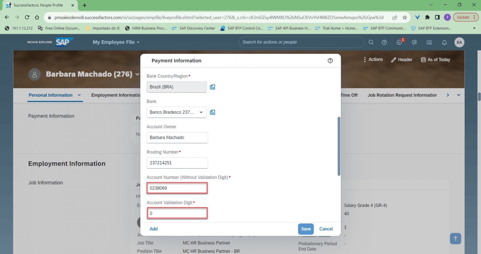 How to Validate Bank Accounts or Work Permit Documents Using Business Rules in Employee Central