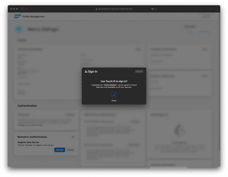 Passwordless Authentication (Passkeys) with SAP BTP SDK for iOS and SAP Cloud Identity Services ...