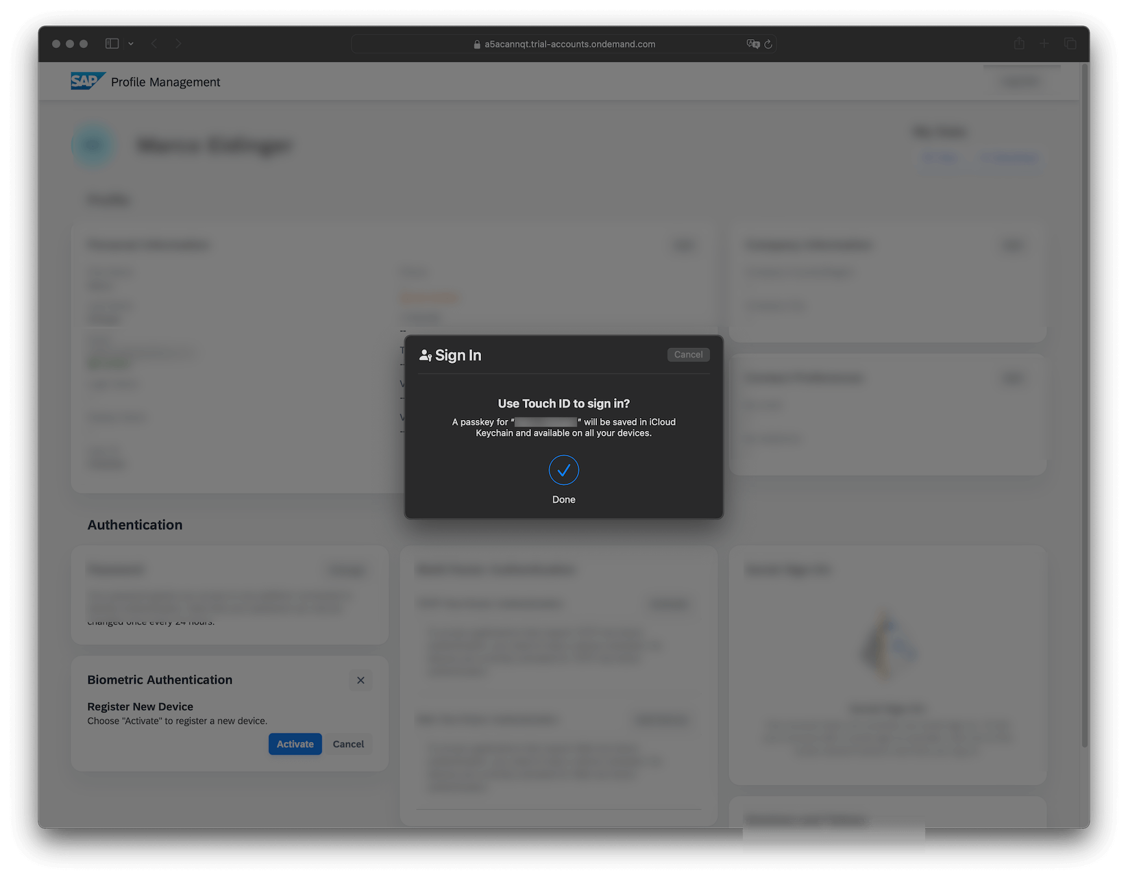 Passwordless Authentication with SAP BTP SDK for iOS and SAP Cloud Identity Services