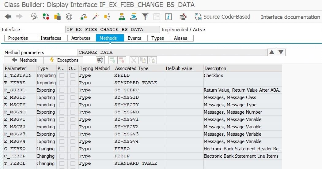 Enhancements in EBS – BADI FIEB_CHANGE_BS_DATA - ERP Q&A